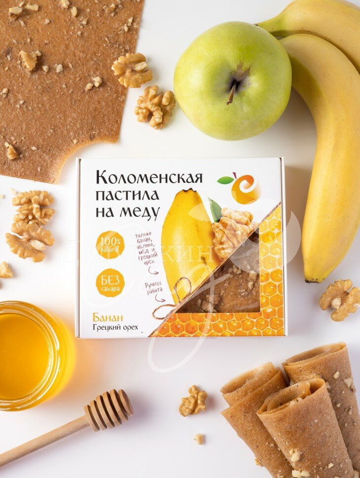 Пастила фруктовая без сахара натуральная Банан Дедушкин Сад (5 упаковок)
