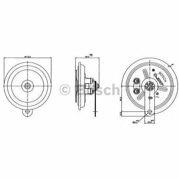 Звуковой сигнал, BOSCH 0 986 320 301 (1 шт.)