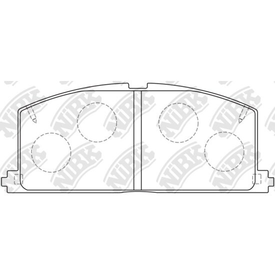 Колодки тормозные дисковые Nibk для TOYOTA Camry, Carina, Corolla (83-92) передние (4шт.)