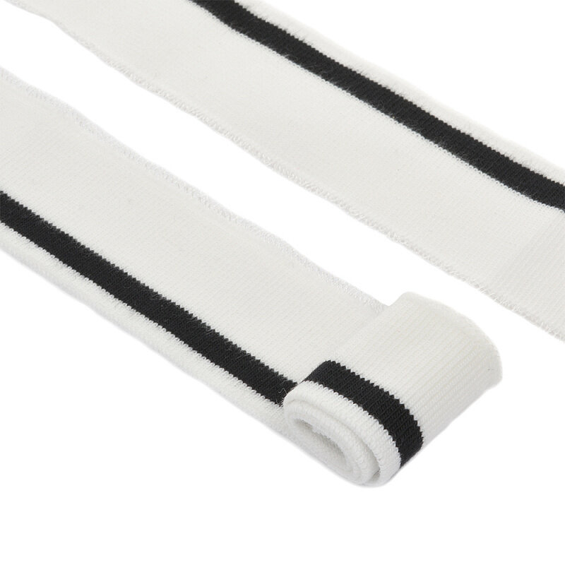 Подвяз трикотажный (2 шт) 3,5 х 80 см цв. белый/черный
