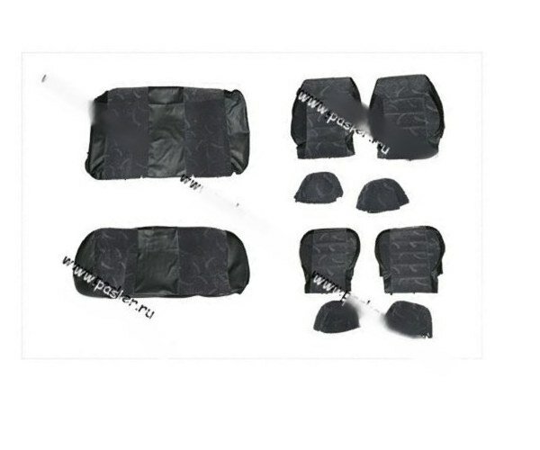 Чехлы daewoo nexia с 2008г жаккард/кожзам задняя спинка целая