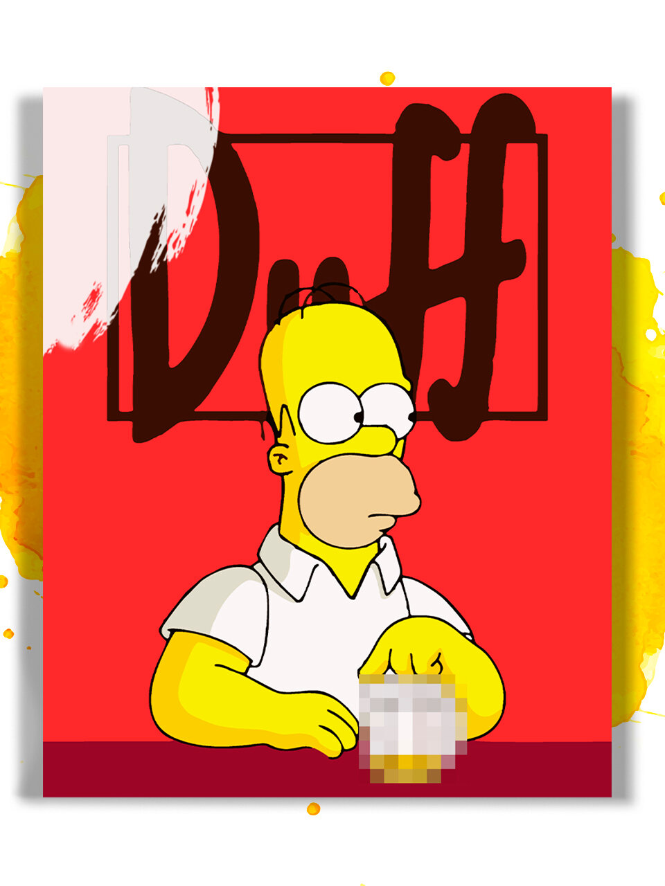 Картина по номерам на холсте Симпсоны - Duff, 40 х 50 см