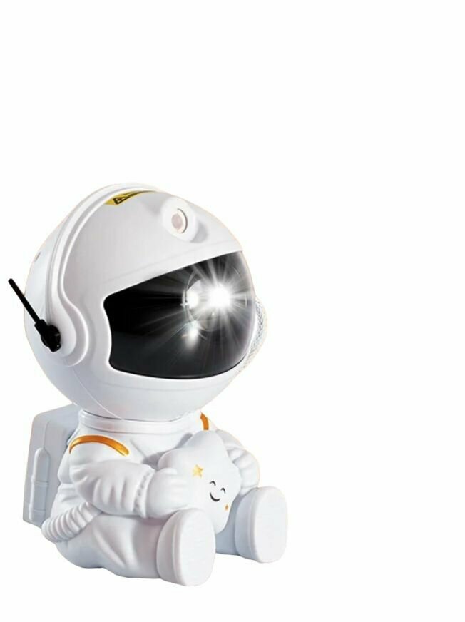 Лазерный проектор космонавт светильник-ночник, звездное небо, белый