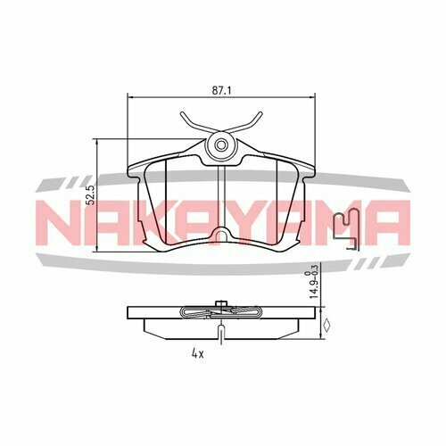 Колодки тормозные дисковые Nakayama p0545ny