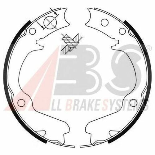 Комплект колодкок стояночного тормоза Abs 9116 для Subaru Forester, Impreza, Legacy I, II, III, IV, V, Outback