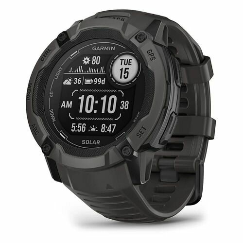 Смарт-часы Garmin Instinct 2X Solar, 50мм, 1", черный/черный [010-02805-00]