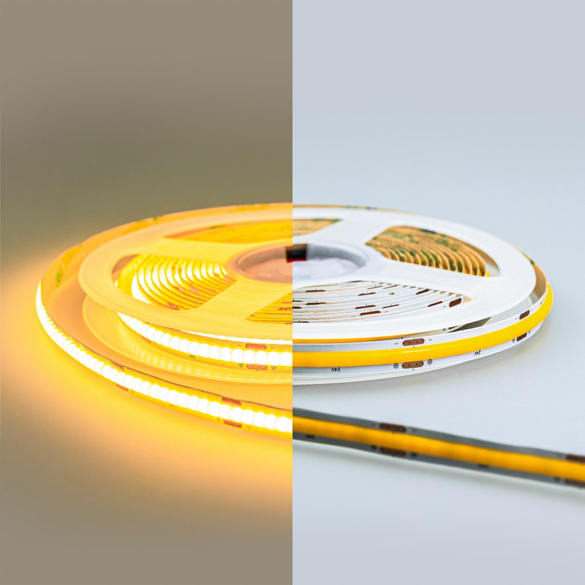 Светодиодная лента COB LUX "Eleganz 24В", 10 Вт , 312 LED, IP33 теплый белый, 10м