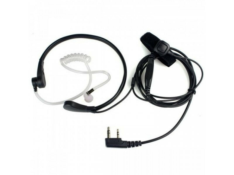 Гарнитура - ларингофон с выносной кнопкой для раций Baofeng/Kenwood/TYT (2-Pin)