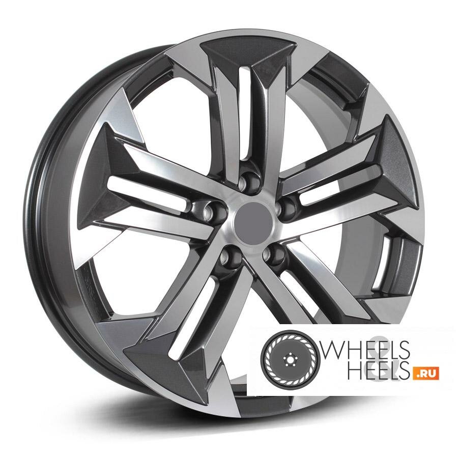 Premium Series КР015 Jaecoo J7 19x7.5 5x108 et47 dia60.1 Темно - серый глянцевый с полированной лицевой поверхностью