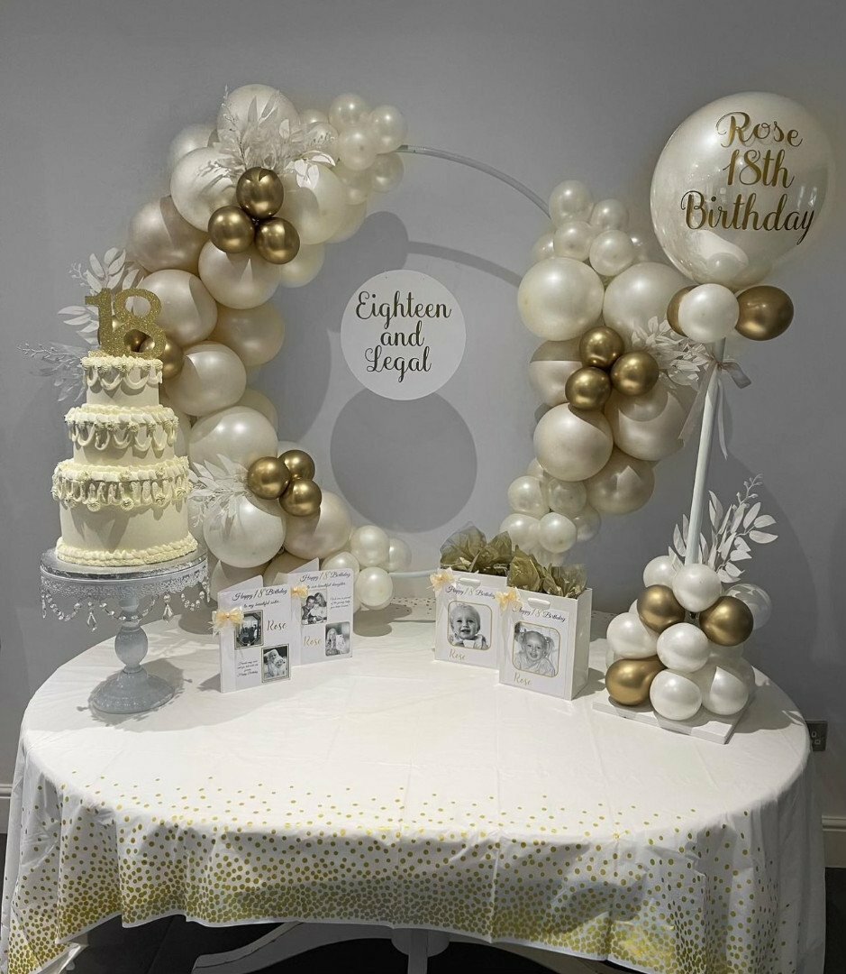 Украшение кенди – бара нежными воздушными шарами «Жемчужина»