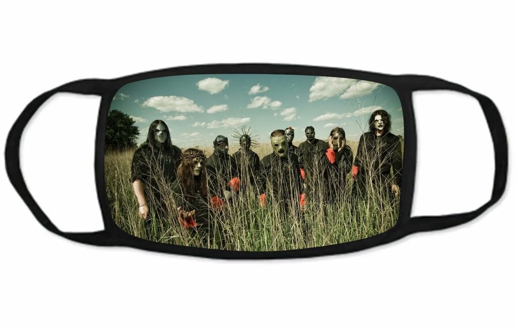 Маска защитная тканевая на лицо Slipknot, Слипнот №5, Взрослая - 20 на 12,5 см
