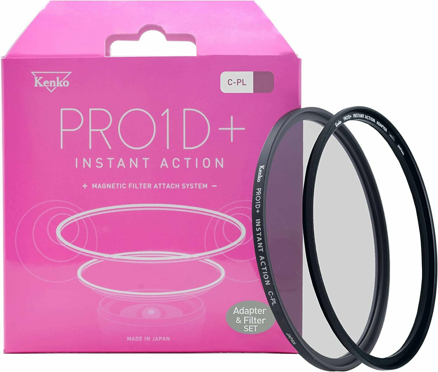 Светофильтр Kenko PRO1D+ Instant Action C-PL Set с адаптером поляризационный 72mm