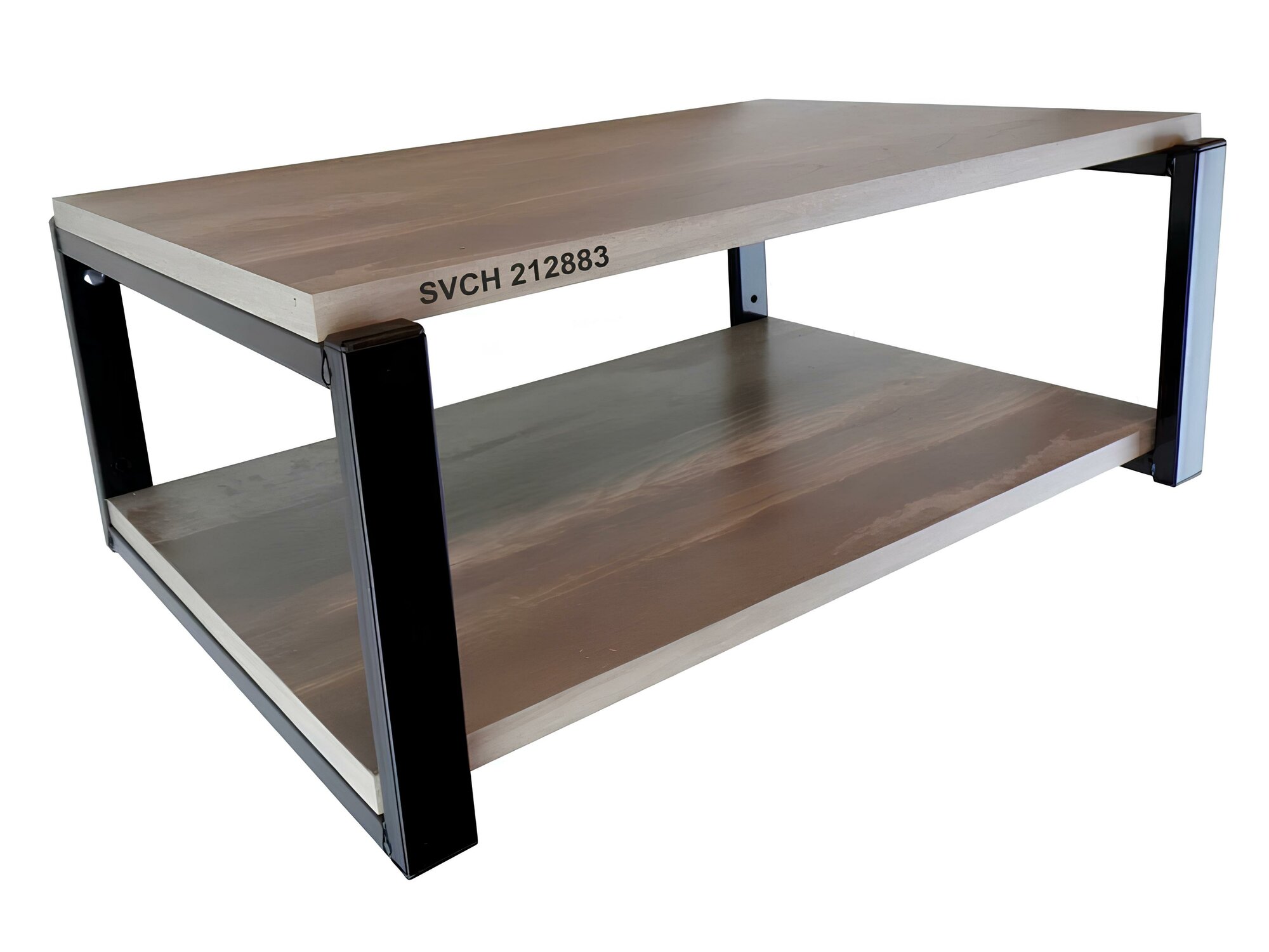 Полка для микроволновки GARROSS "SIBERIA 212883", две полки 35х54 см, высота 21 см, каркас чёрный, цвет полок лофт