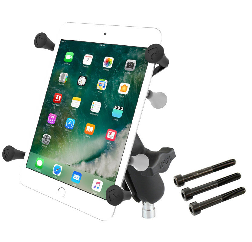 RAM-B-367-UN8U - крепление RAM X-Grip для 7"-8" планшетов, шар 25 мм (1") с отверстием, 3 болта М8
