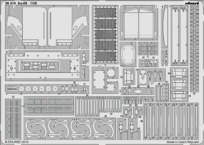 36410 Eduard Набор фототравления для Су-85 (Tamiya) 1/35