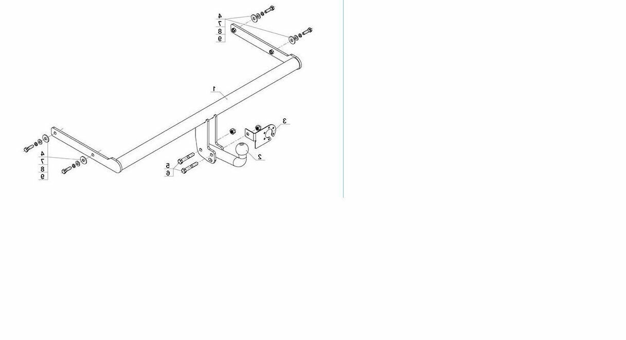 Фаркоп для Volkswagen Polo седан 2009-2020- / SKODA Rapid 2013-2020- (без электрики) (паспорт и сертификат) AvtoS. VW33