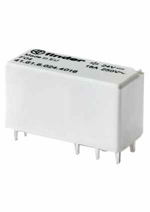 41.61.9.110.0010, Низкопрофильное реле; монтаж на плату; шаг 5мм; 1CO 16A; катушка 110В DС;