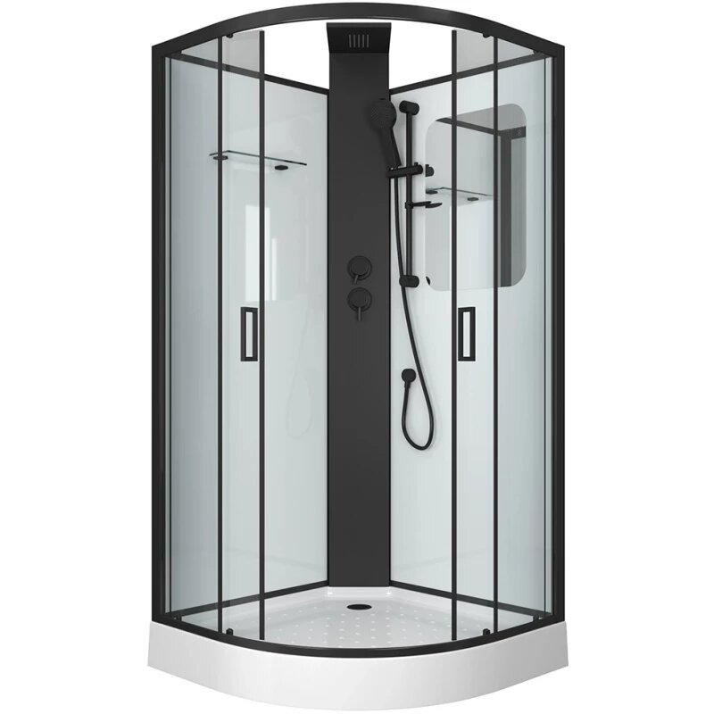 Душевая кабина Grossman GR250 100x100 Черная без гидромассажа