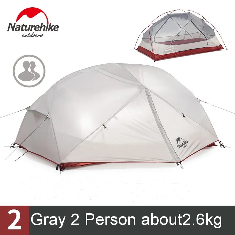 Naturehike Yunchuan Mongar палатку 3-х местную серая 2P Gray Mongar