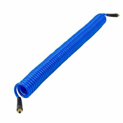 Шланг витой полиуретановый 8мм х 12мм х 15м с резьбовыми наконечниками 1/4" (max давление 15бар, рабочая t от -20 до +60 С) Forsage