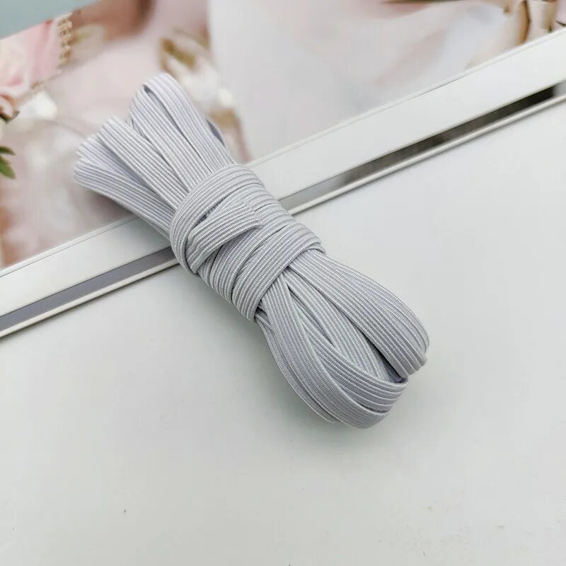 Резинки из полиэстера и спандекса, 6 мм, 5 лет Белый, white 6mm 5y