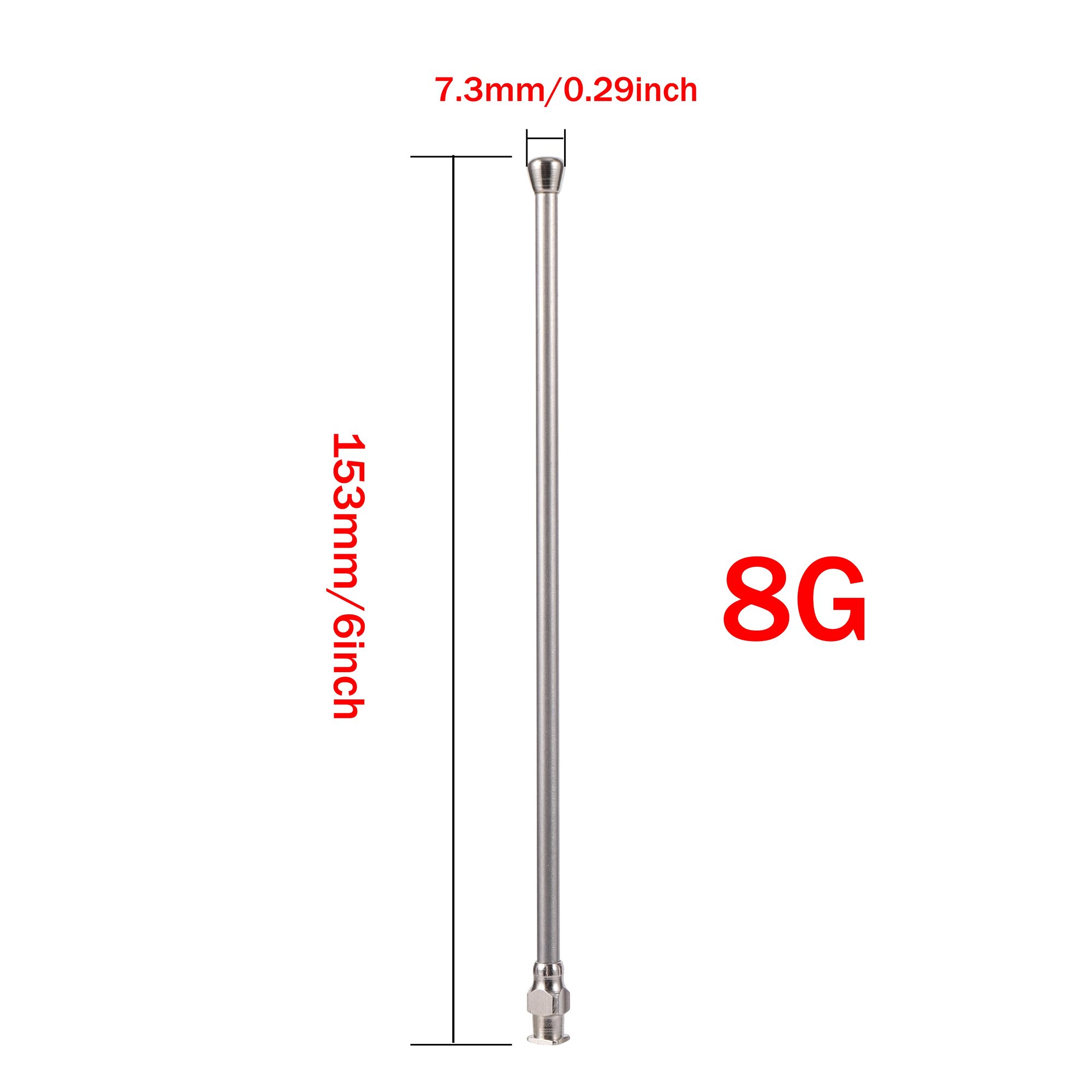 Зонд прямой для кормления 8G, 153 мм