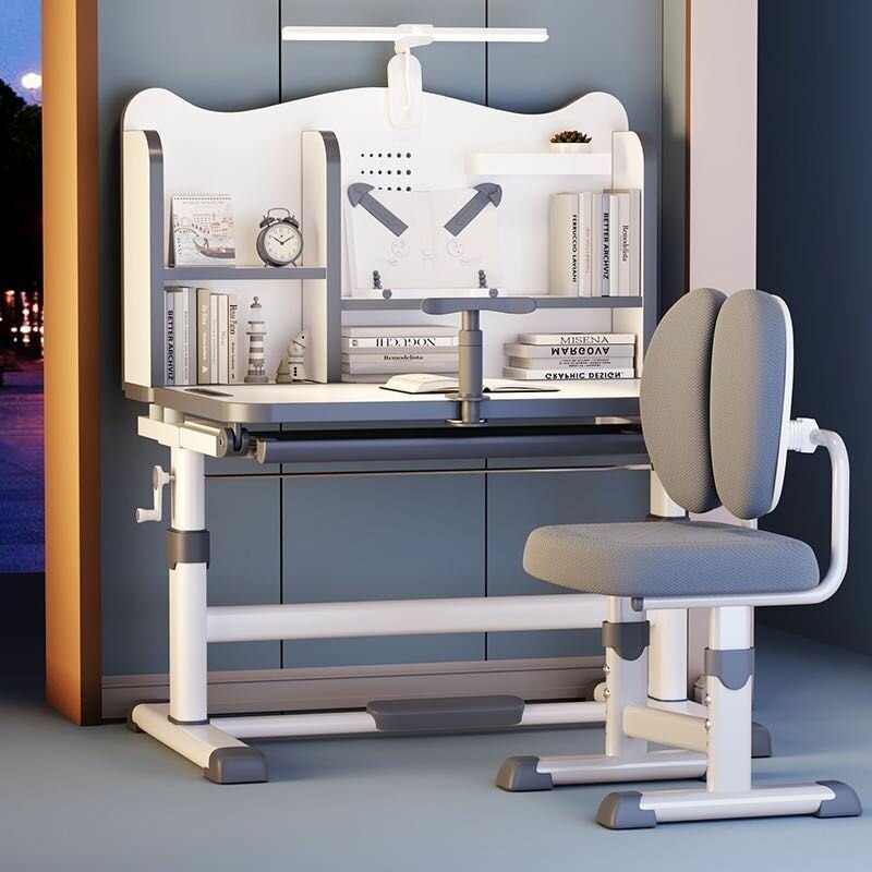 Растущий детский комплект стол + стул, регулируемая парта для школьника, эргономичный набор мебели для учёбы и творчества