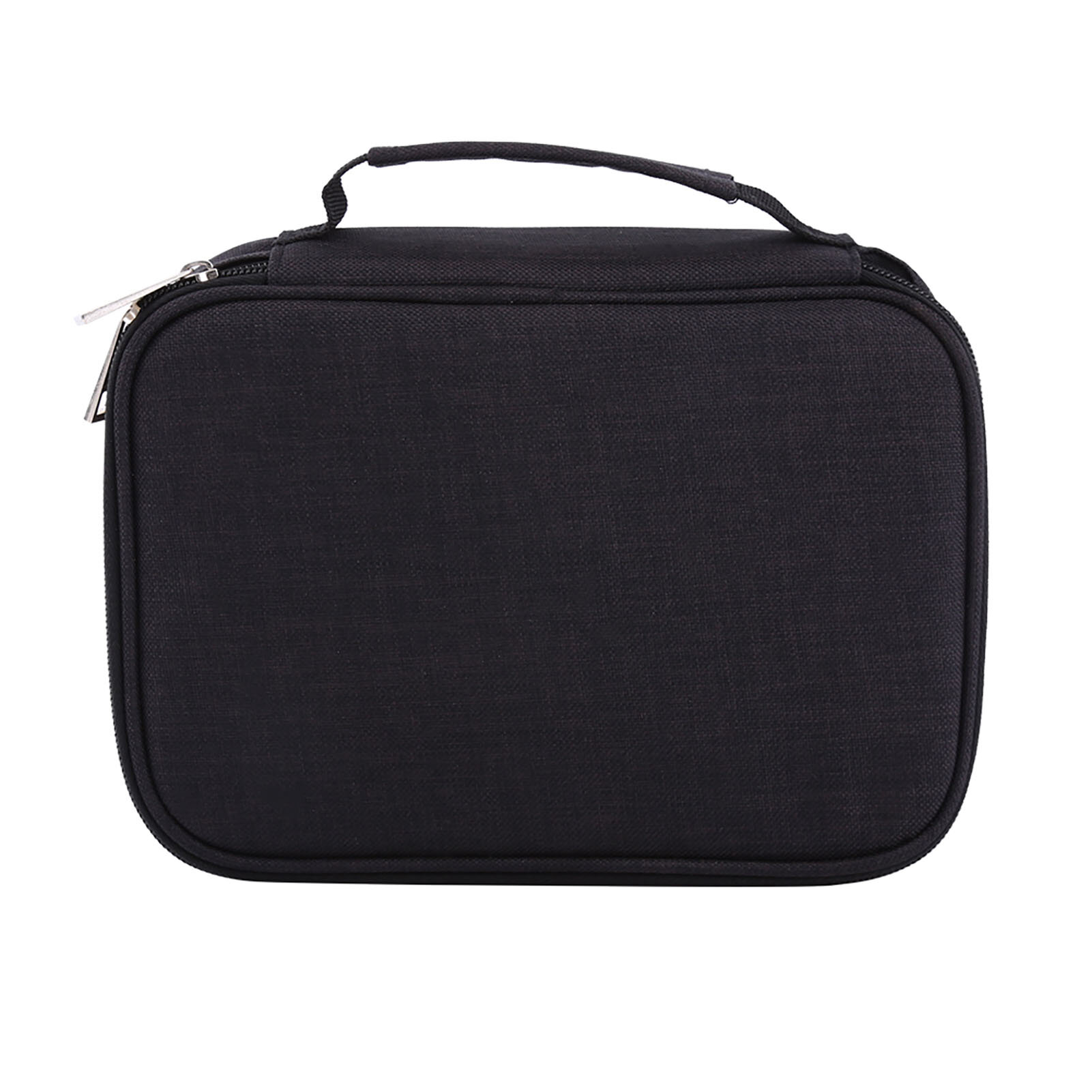 Многофункциональный складной тканевый пенал на 72 отделения, вместительный, на молнии, черный.