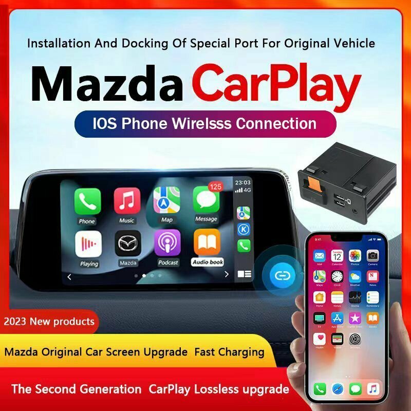 P3 Bluetooth Wireless Apple CarPlay Android Auto проводной USB -адаптер OEM OEM для модернизации Mazda 2 3 6 CX30 CX5 CX8 CX9 MX5 TK78669U0C