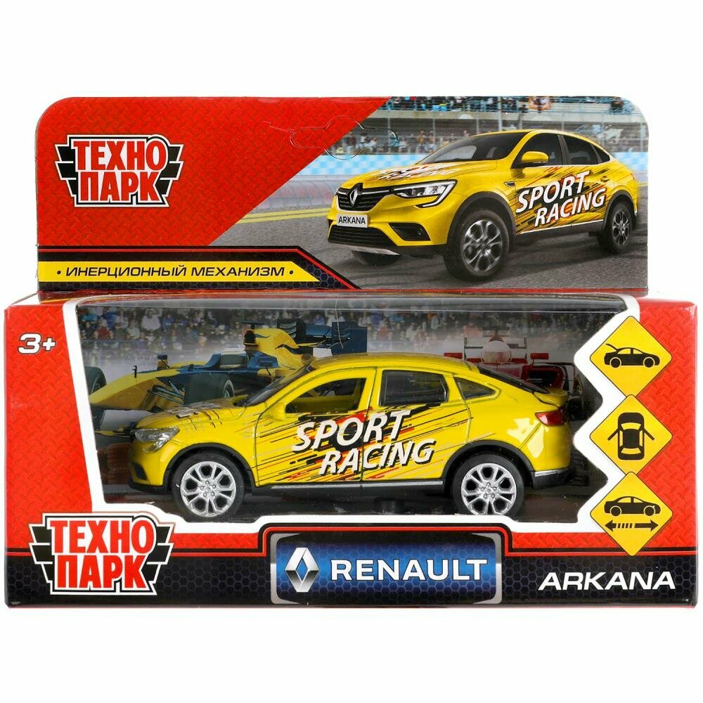 Технопарк Машина Renault Arkana Спорт 12 см желтый металл ARKANA-12SRT-YE с 3 лет