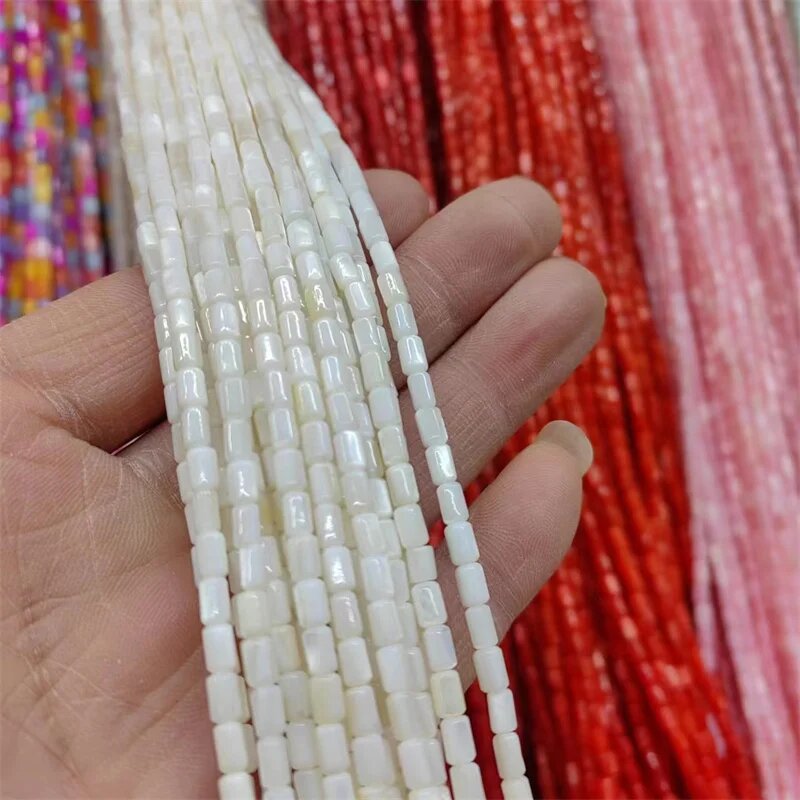 Перламутровые бусины-ракушки 3x5 мм Белый, 2