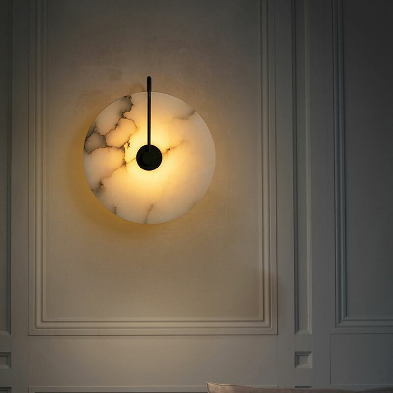 Бра Из Камня Настенные Светильники, 20 См, Спальню, Беспроводной,200, белый, черный
