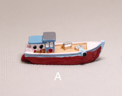 Миниатюрная модель рыбацкой лодки, украшения, морской мир, мини-корабль, океан, маленькая парусная лодка, украшение для