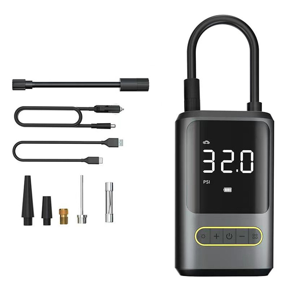 Воздушный Насос: 5.3 x 3.3 x 1.9 Дюймов Беспроводной Насос для Шин - Мощный Компактный Инфлятор for Автомобиль Мотоцикл Велосипед
