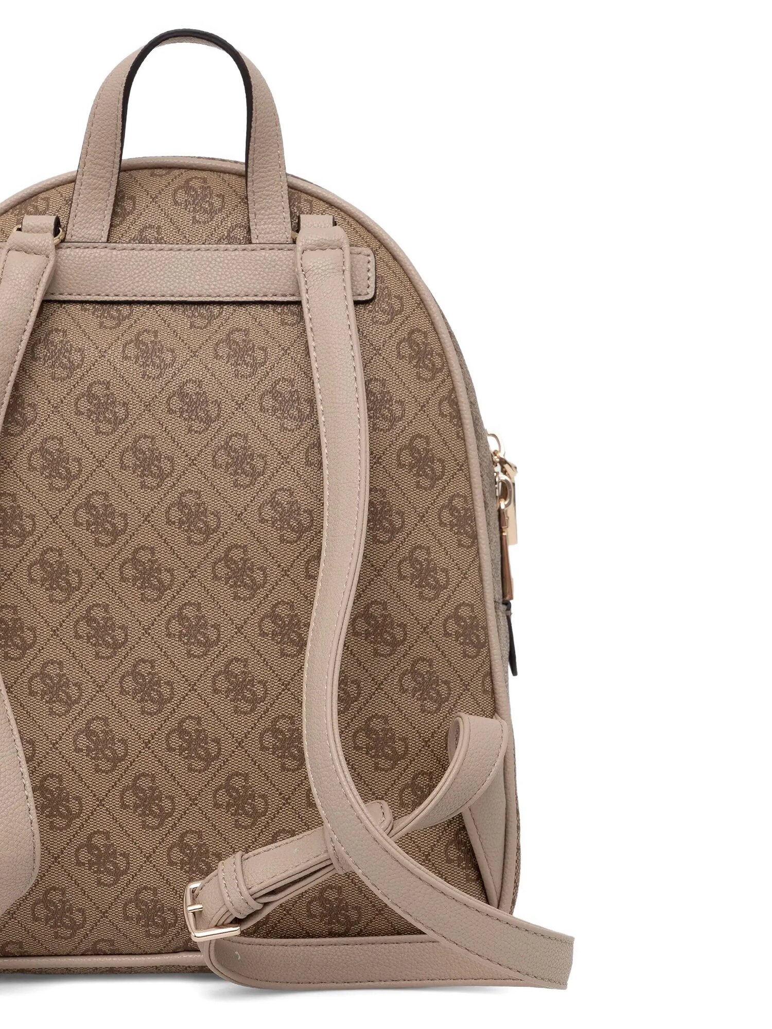 Сумка GUESS Monogram-pattern zip-around backpack, brown — фото 1