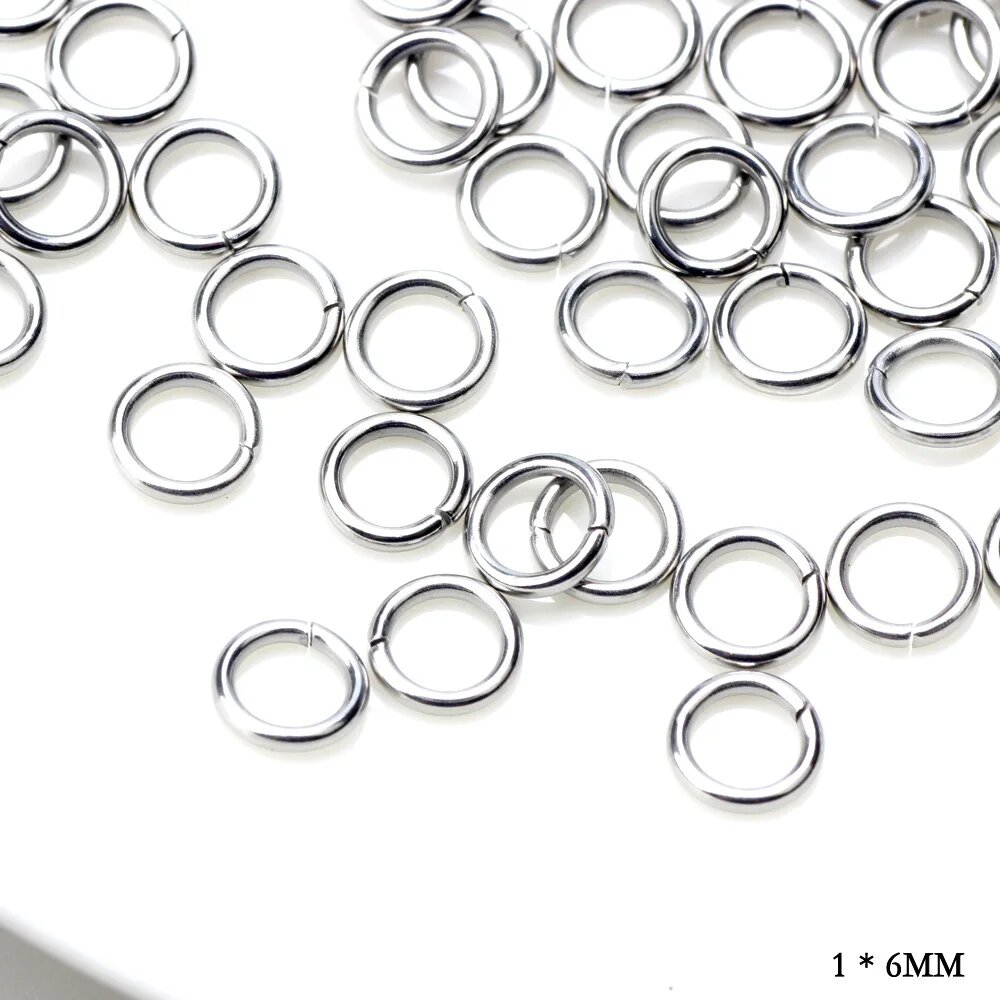 Открытые колечки OLINGART из нержавеющей стали 4/6/8/10 мм Steel 10 6MM 80PCS