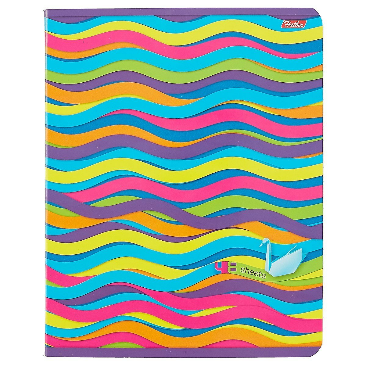 Тетрадь в линейку Hatber, Lines, 48 листов, в ассортименте