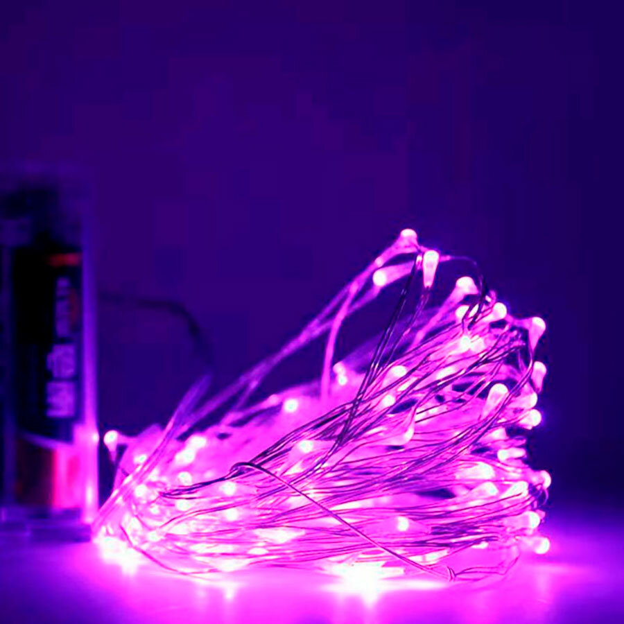 Гирлянда Роса на елку на USB Фиолетовый 5м Giant4