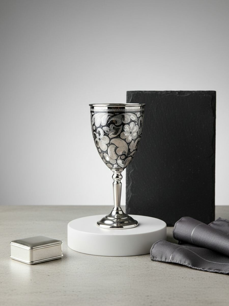 Бокал из серебра 875 пробы. А350