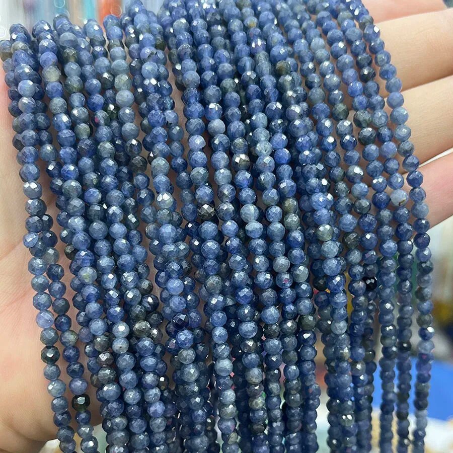AVANKY натуральные сапфиры бусины 3-4 мм 4mm