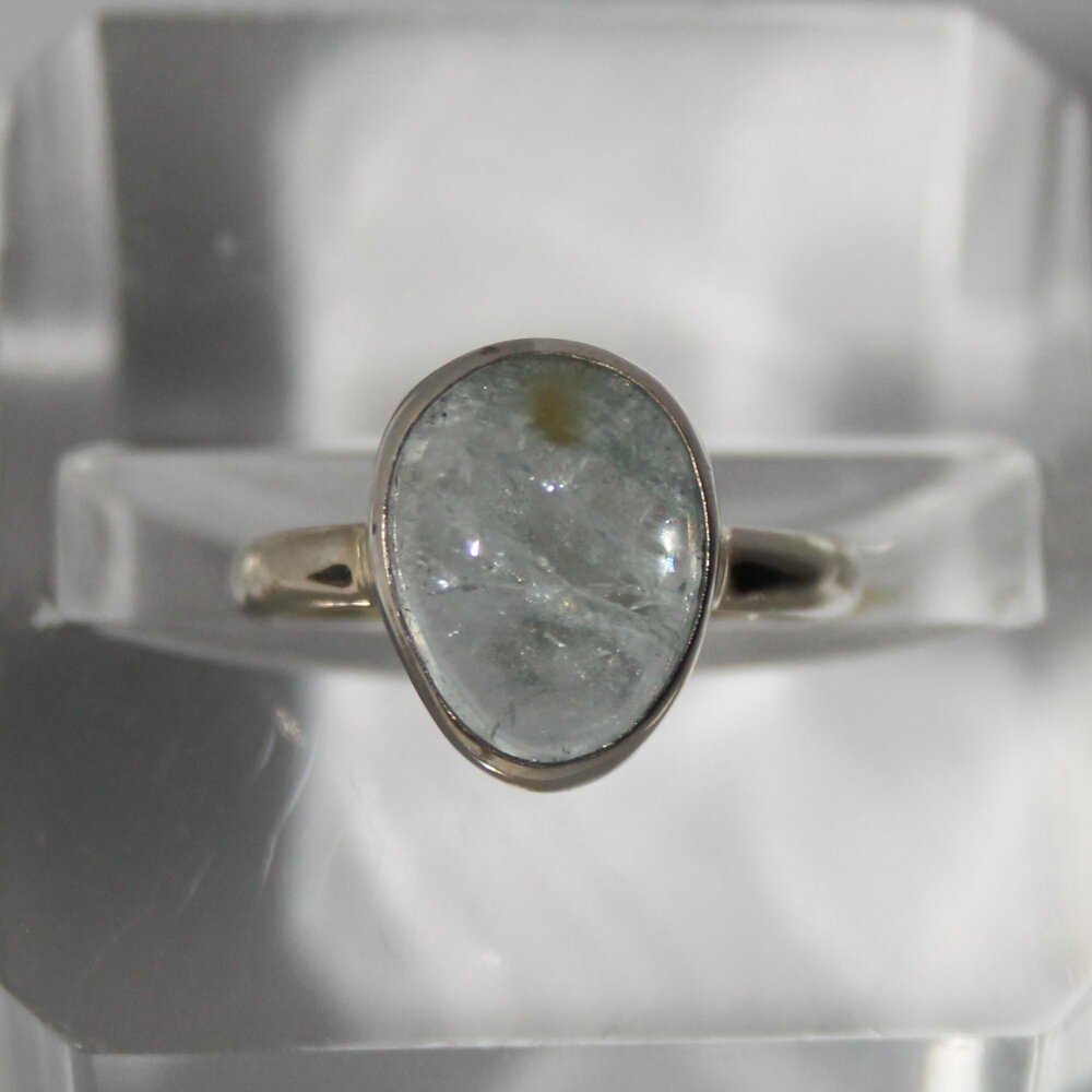 Кольцо, аквамарин