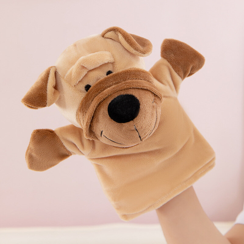 Игрушка-ручная кукла, животное, успокаивающая кукла, представление льва, подвижный рот, кукла животного, реквизит для обучения в детском саду