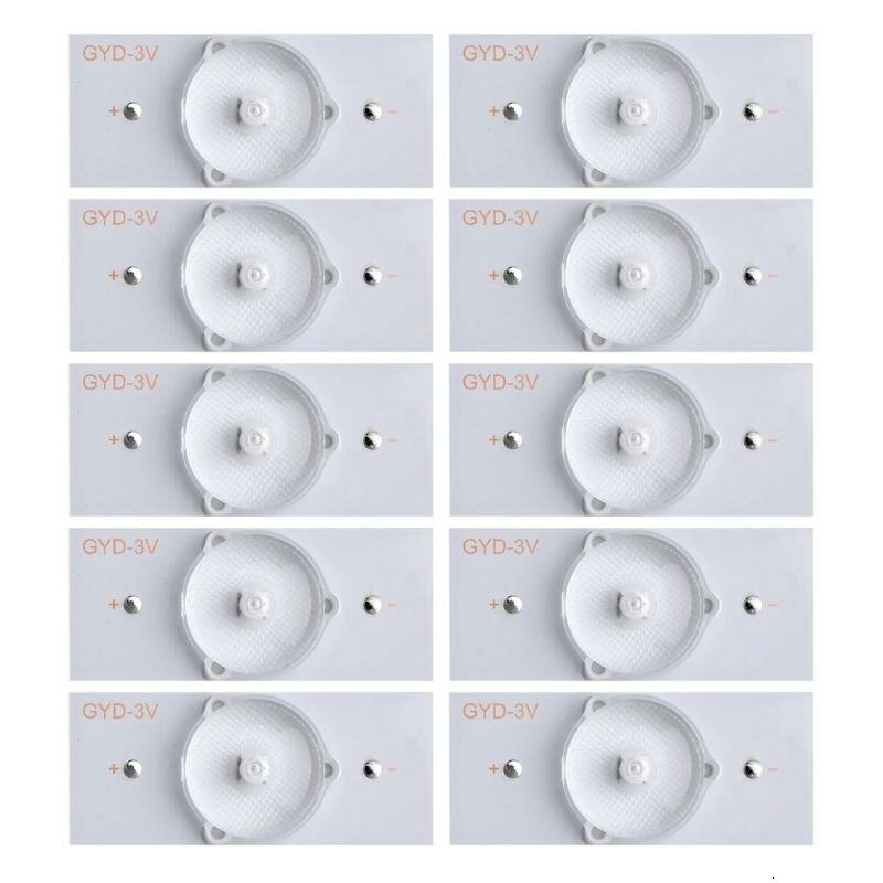 Светодиодные лампы LG6V для ремонта ТВ, 10 - Круглый 3В