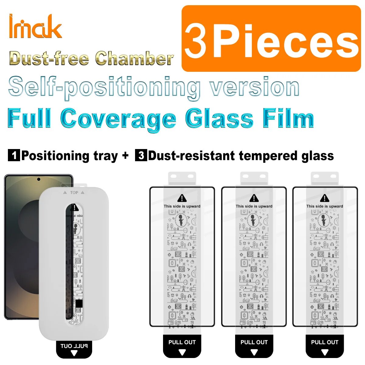 Защитное стекло IMAK Pro+ для Samsung Galaxy S25 S24 Ultra S23 S22 Plus 5G, Галактика S23 +, 3 штуки