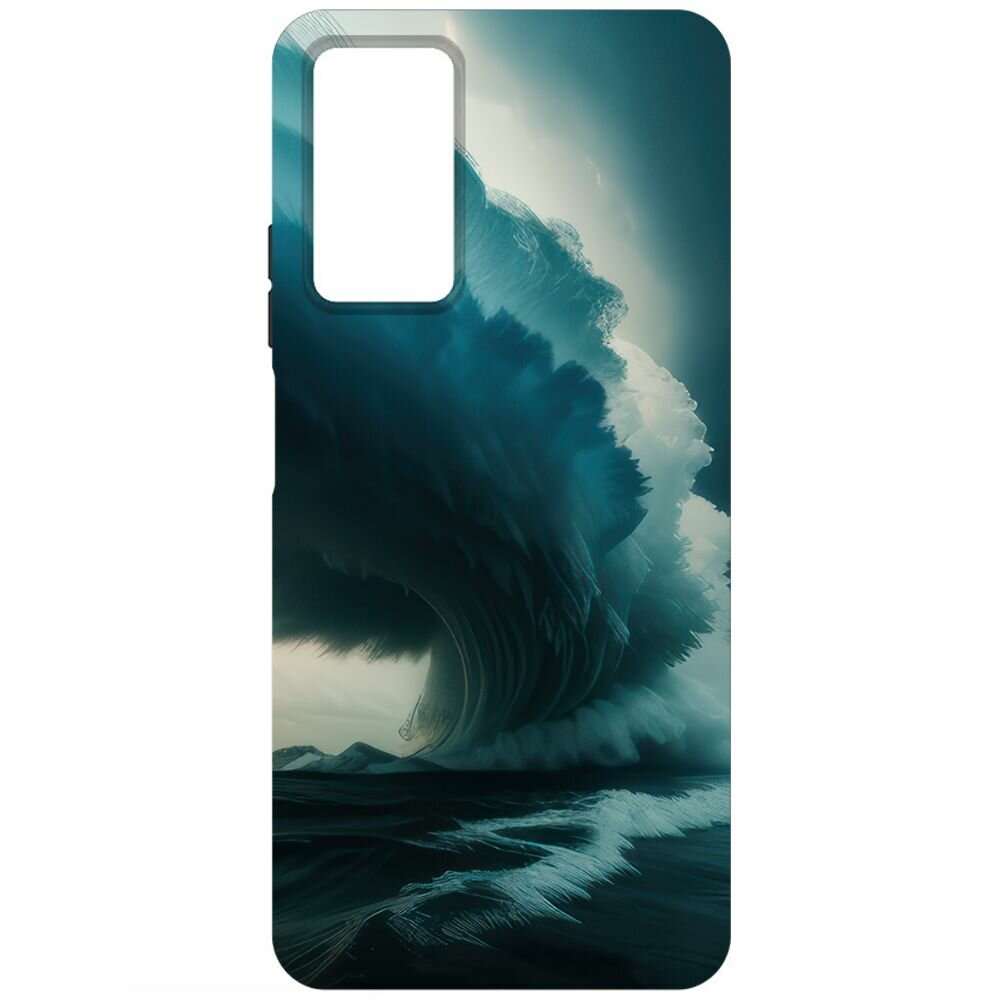 Чехол-накладка Krutoff Soft Case Торнадо для Xiaomi Redmi Note 12 Pro 4G черный