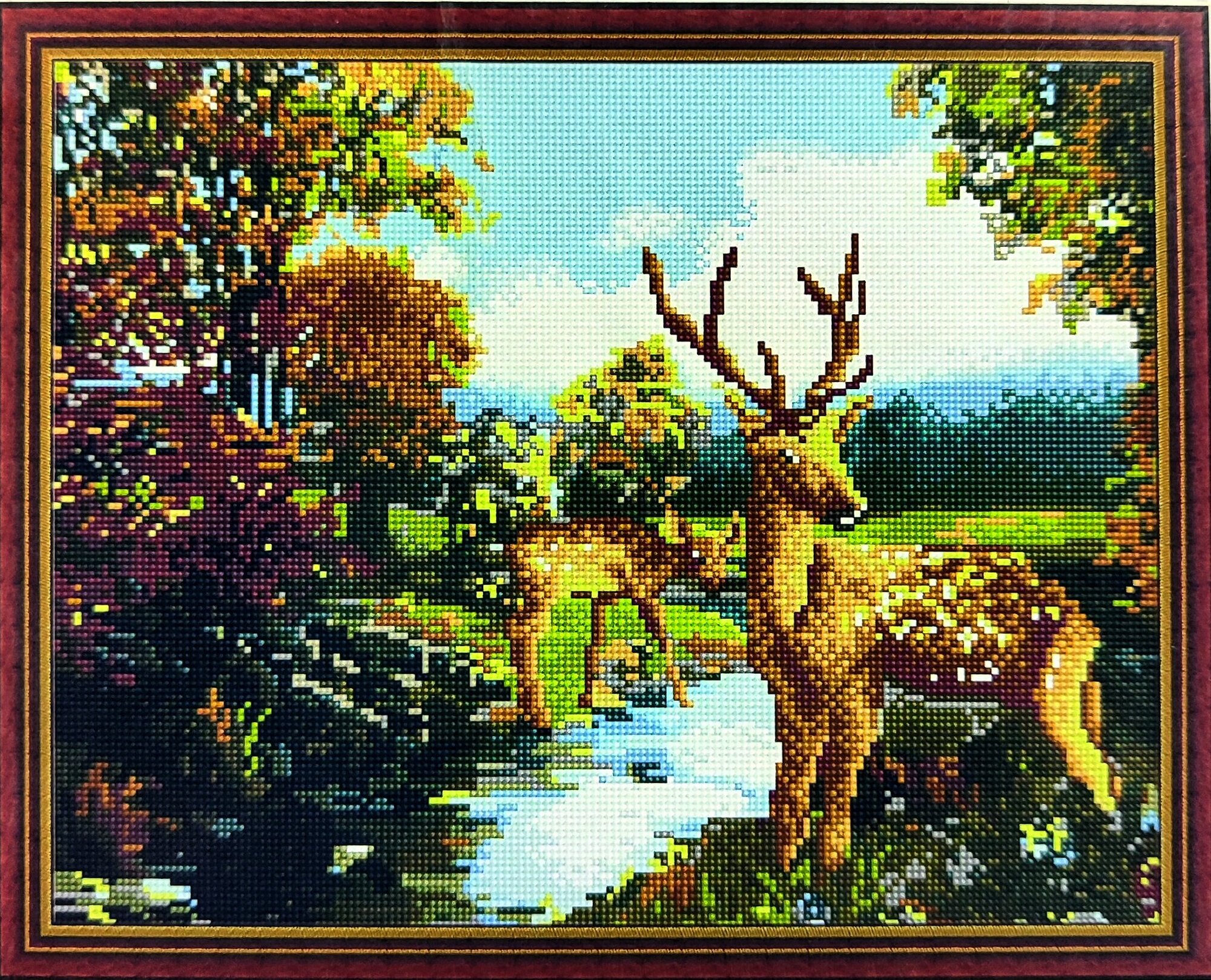 Алмазная мозаика Paintboy "Цветы, природа", 40 x 50 см, круглые стразы