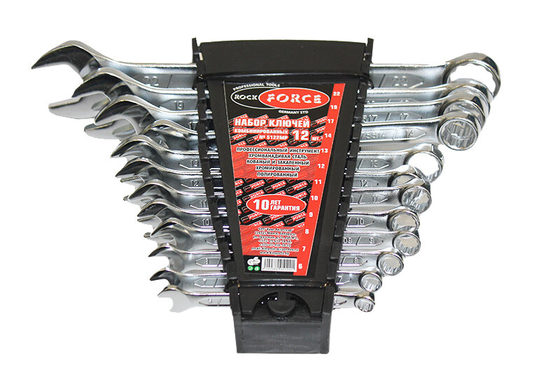 Набор ключей ROCK FORCE комбинированных RF-5122MP: 6-22мм 12 предметов