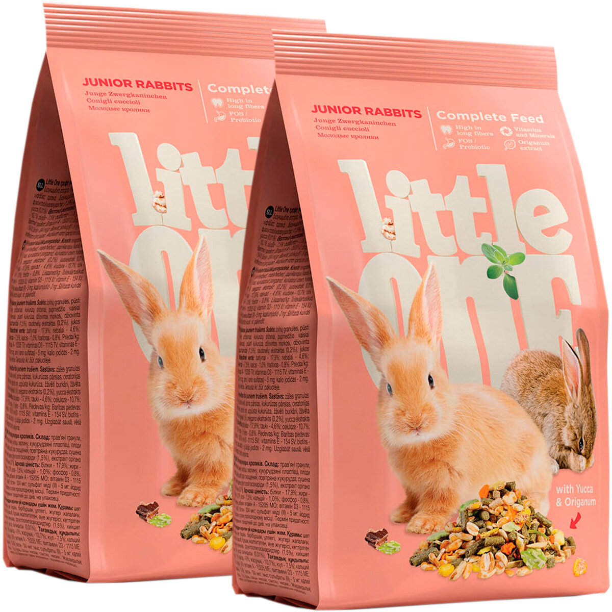 LITTLE ONE JUNIOR RABBITS корм для молодых кроликов (900 гр х 2 шт)