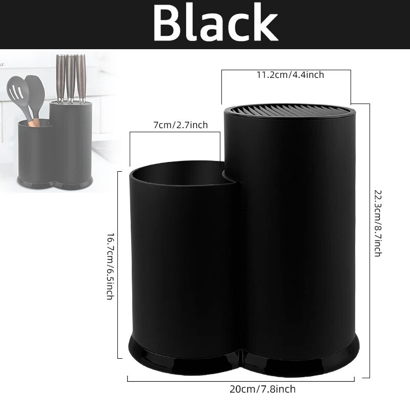 Подставка для ножей MYVIT Черный, 2 Hole Black