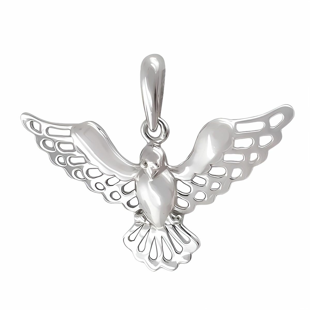 Подвеска, серебро, 925 проба, родирование, фианит